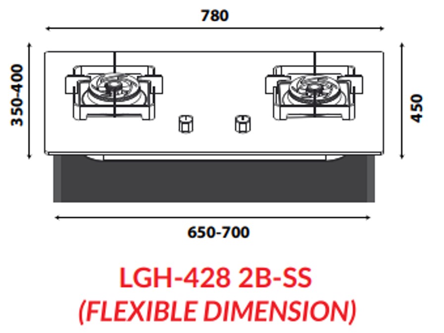 LGH-428 2B-SS (Flexi Hob) | Livinox Malaysia Sdn Bhd